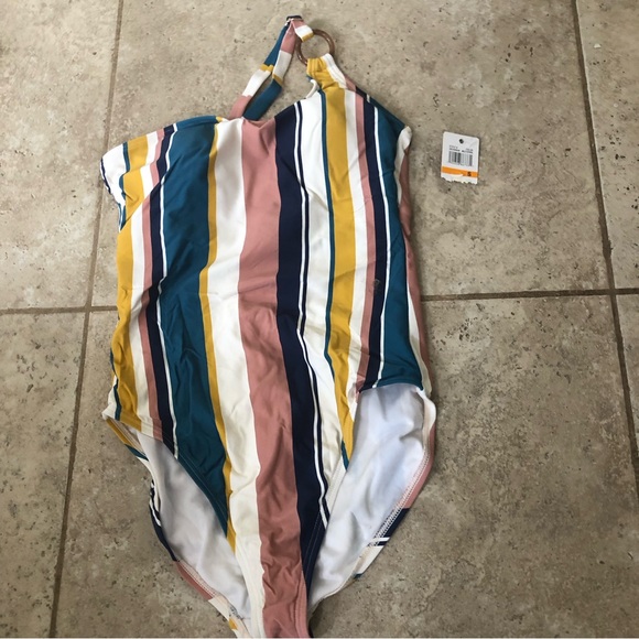 Catalina | Swim | Nwt 98 Catalina Multi Stripe Assymetric Strap Pc Swim ...